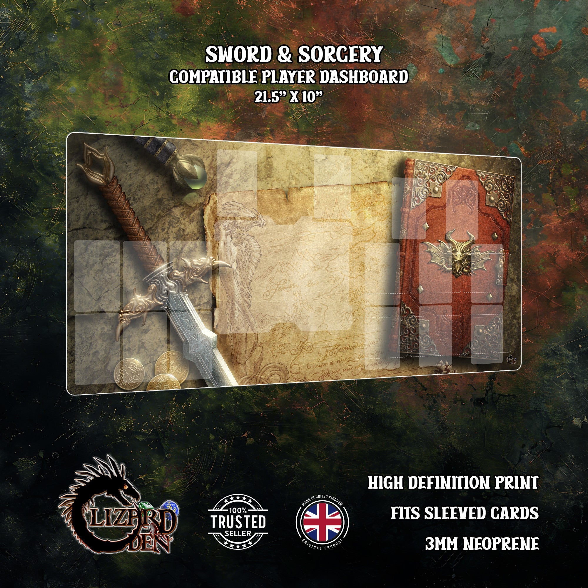Sword & Sorcery Custom Playmat – Lizard Den